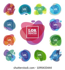 Abstract Layered Shapes Logos Design Big Stock Vector (Royalty Free ...
