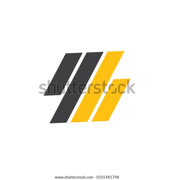 Abstract Letter 4b Stripes Logo Vector Stock Vector (Royalty Free ...