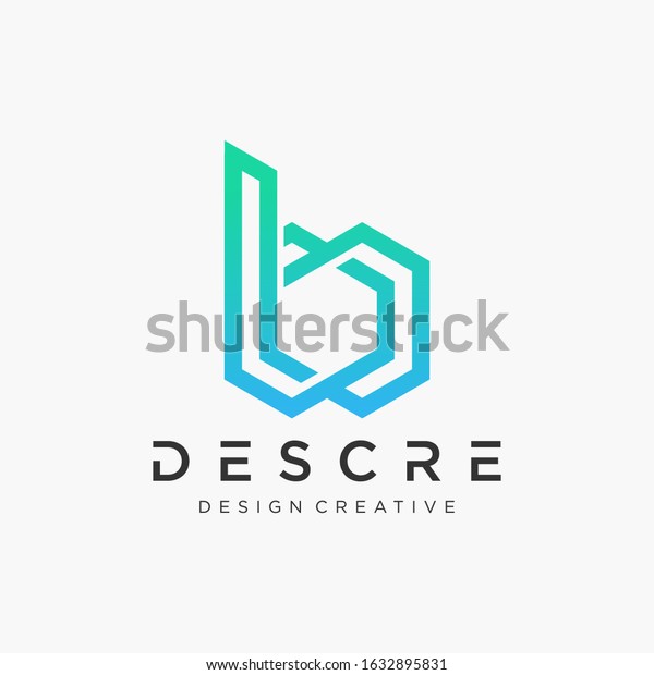 Abstract Letter B Bb Logo Design Stock Vector (Royalty Free) 1632895831