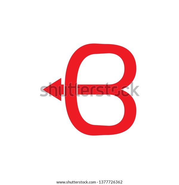 Abstract Letter B Bow Arrow Overlapping Stock Vector (Royalty Free ...