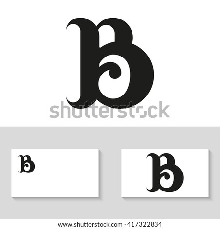 Abstract Letter B Logo Template Stock Vector (Royalty Free) 417322834 ...