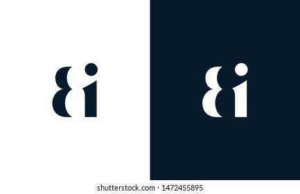 Abstract Letter Bi Logo This Logo Stock Vector (Royalty Free ...