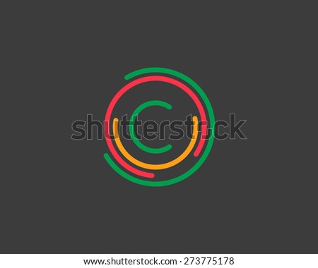 Abstract Letter C Logo Design Template Stock Vector (Royalty Free ...