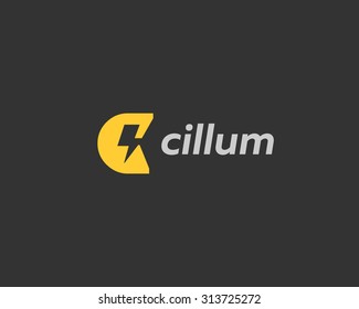 Abstract Letter C Logo Dynamic Unusual Stock Vector (Royalty Free ...