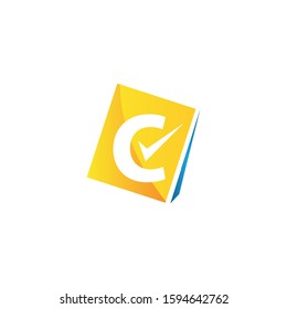 Abstract Letter C Note Paper Vector Stock Vector (Royalty Free ...
