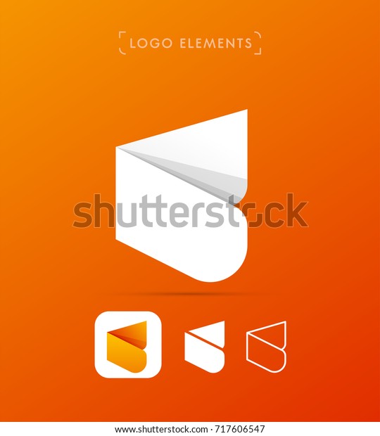 Abstract Letter C Origami Style Logo Stock Vector (Royalty Free) 717606547