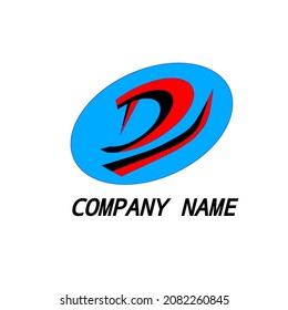 Abstract Letter D Logo Blue Red Stock Vector (Royalty Free) 2082260845