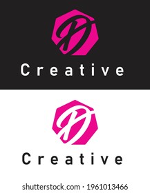 Abstract Letter D Logo Design Stock Vector (Royalty Free) 1961013466 ...