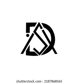 Abstract Letter Dsa Asd Sad Logotype Stock Vector (Royalty Free ...
