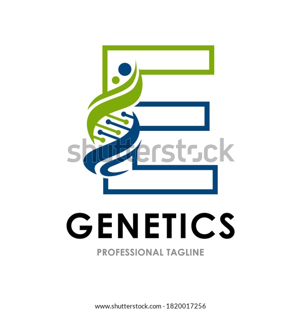 Abstract Letter E Dna Chromosome Vector Stock Vector (Royalty Free ...