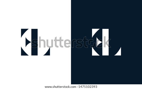 Vector de stock (libre de regalías) sobre Abstract Letter El Logo This ...