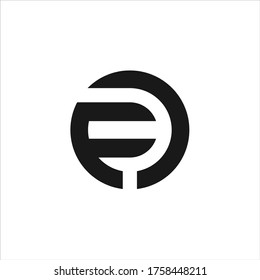 Abstract Letter F Circle Logo Design Stock Vector (Royalty Free ...