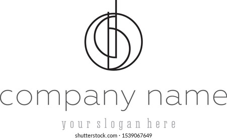 Abstract Letter Form Logo Template Stock Vector (Royalty Free ...