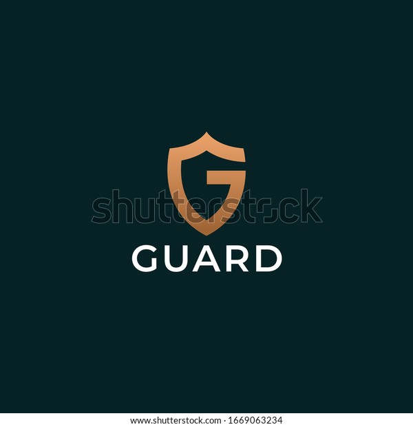 Abstract Letter G Shield Logo Design Stock Vector (Royalty Free) 1669063234