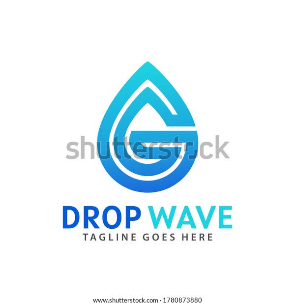 Abstract Letter G Water Drop Logos Stock Vector (Royalty Free ...