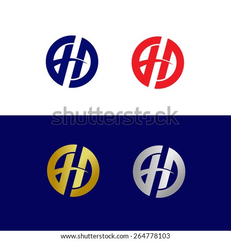 Abstract Letter H Circle Stock Vector (Royalty Free) 264778103 ...