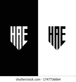 Abstract Letter Hae Logo Design Initials Stock Vector (Royalty Free ...