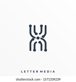 Abstract Letter Illustration Vector Design Template Stock Vector ...