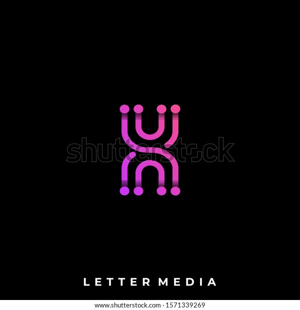 Abstract Letter Illustration Vector Design Template Stock Vector ...