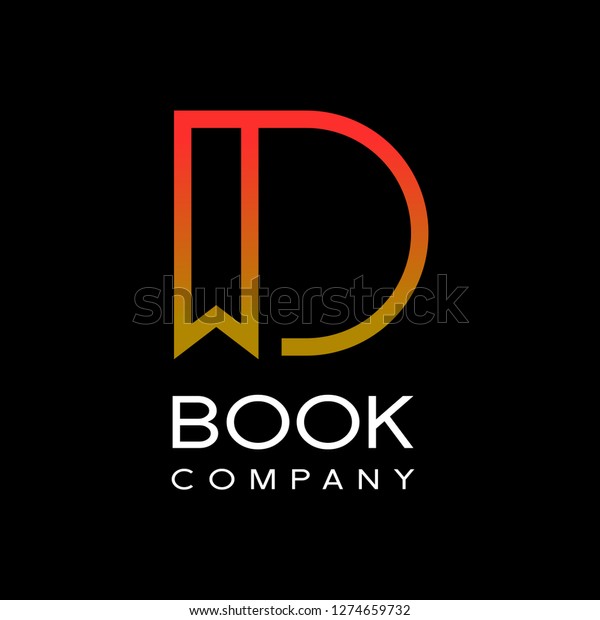 Abstract Letter Initial D Book Mark Stock Vector (Royalty Free ...