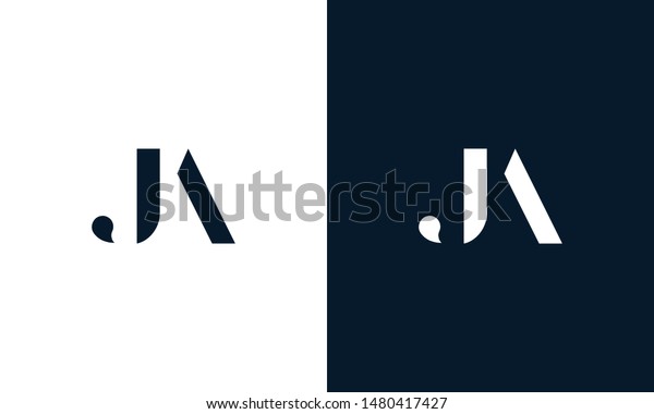 Abstract Letter Ja Logo This Logo Stock Vector (Royalty Free) 1480417427