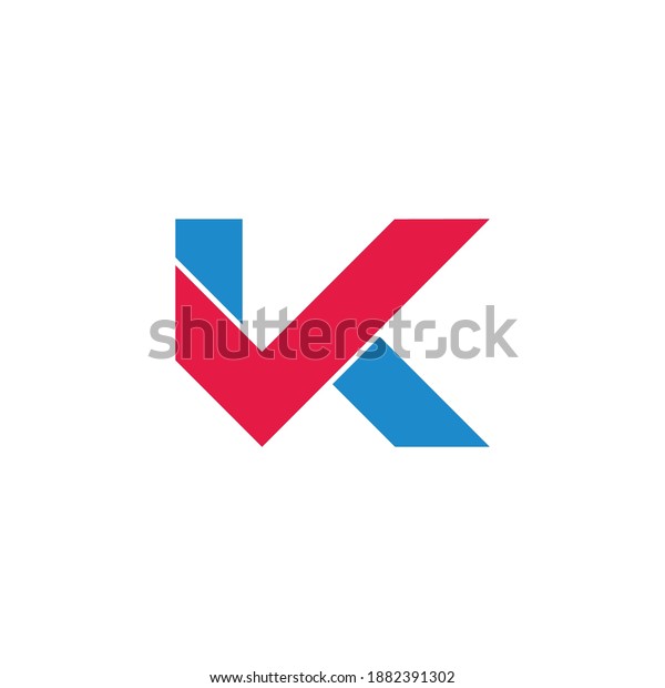 Abstract Letter K Check Mark Symbol Stock Vector (Royalty Free ...