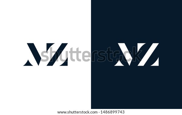 Abstract Letter Mz Logo This Logo Stock Vector (Royalty Free ...