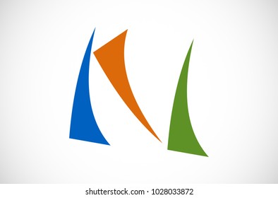 Abstract Letter N Log: vector de stock (libre de regalías) 1028033872 ...