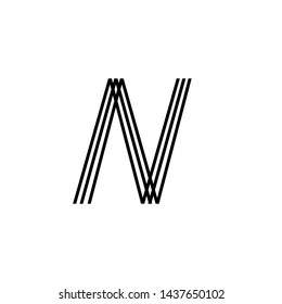 Abstract Letter N Network Logo Design Stock Vector (Royalty Free ...