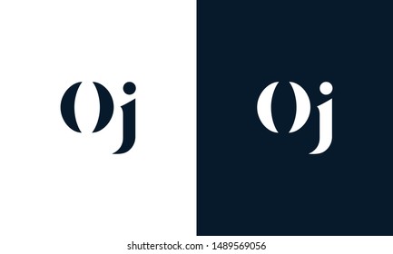 Abstract Letter Oj Logo This Logo Stock Vector (Royalty Free ...