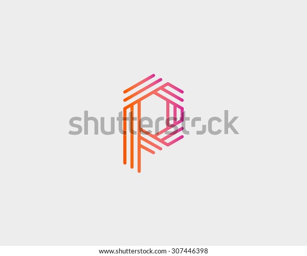 Abstract Letter P Logo Design Template Stock Vector (Royalty Free ...