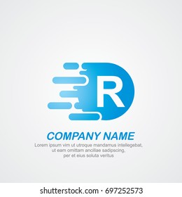 Abstract Letter R Logo Design Template Stock Vector (Royalty Free ...