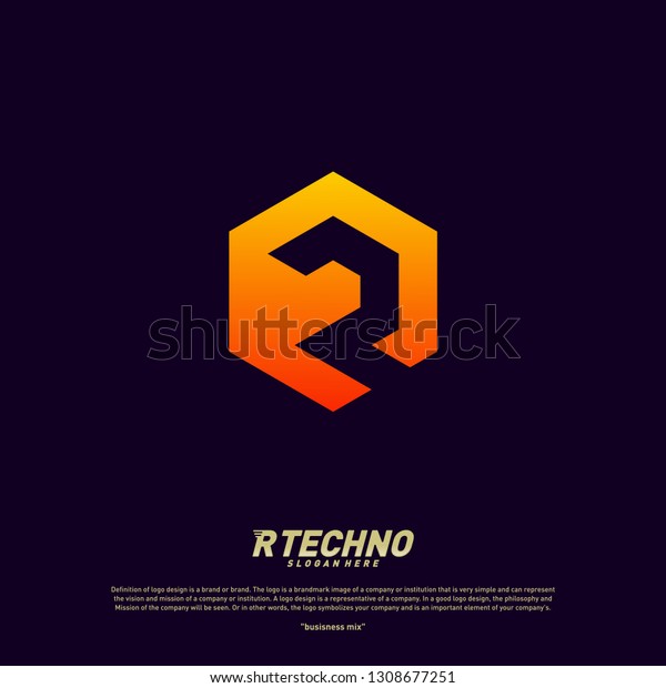 Abstract Letter R Logo Design Template Stock Vector (Royalty Free ...