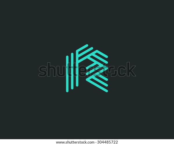 Abstract Letter R Logo Design Template Stock Vector (Royalty Free ...