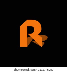 Letter R Square Logo Isolated Alphabet Stock Vector (Royalty Free ...