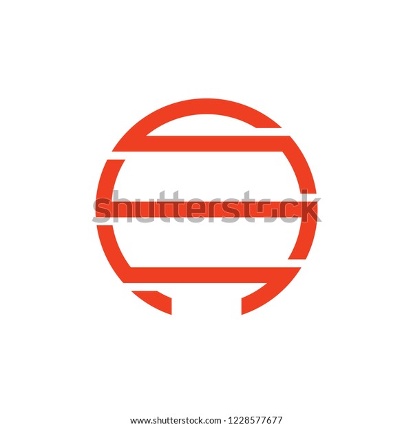 Abstract Letter S Circle Geometric Sun Stock Vector (Royalty Free ...