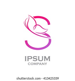 Abstract Letter S Logotype Pink Colour Stock Vector (Royalty Free ...