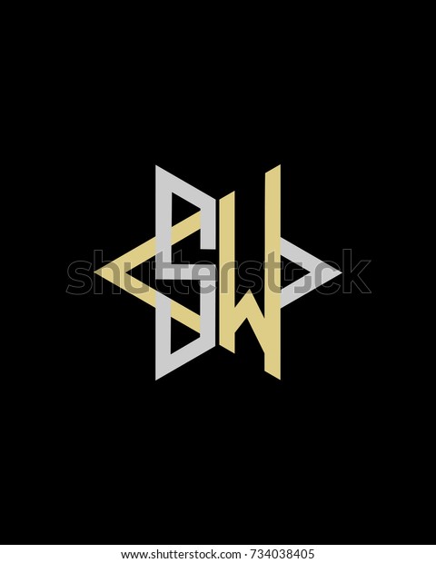 Abstract Letter S W Logo Design Stock Vector (Royalty Free) 734038405 ...