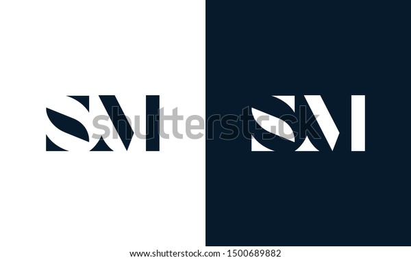 Abstract Letter Sm Logo This Logo Stock Vector (Royalty Free) 1500689882