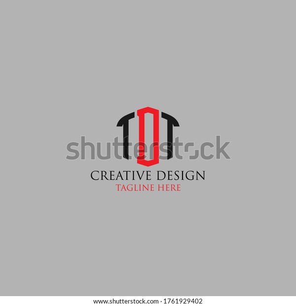 Abstract Letter Tdt Logo Design Template Stock Vector (Royalty Free ...