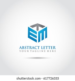 Abstract Letter Tem Logo Template Vector Stock Vector (Royalty Free ...