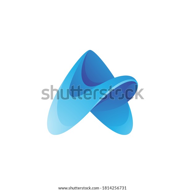 Abstract Letter Triangle Alpha Symbol Modern Stock Vector (Royalty Free ...