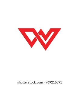 Abstract Letter W Infinity Line Art Stock Vector (Royalty Free ...