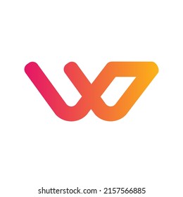 Abstract Letter W Logo Gradient Creative Stock Vector (Royalty Free ...