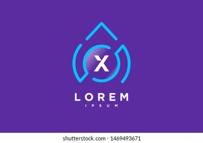 Abstract Letter X Line Logo Design Stock Vector (Royalty Free ...