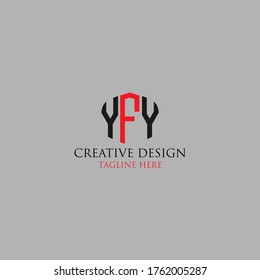 Abstract Letter Yfy Logo Design Template Stock Vector (Royalty Free ...