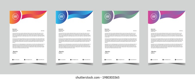 Abstract Letterhead Vector Template Design Stock Vector (Royalty Free ...