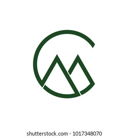Abstract Letters Cm Symbol Logo Vector Stock Vector (Royalty Free ...