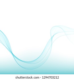 Abstract Light Blue Wave Vector Curves Stock Vector (Royalty Free ...
