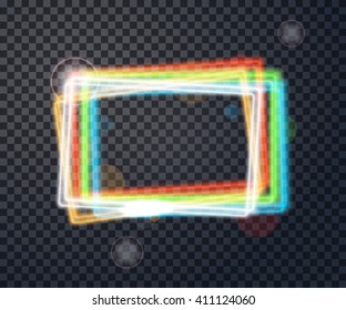Abstract Light Color Frame Background Glowing Stock Vector (Royalty ...